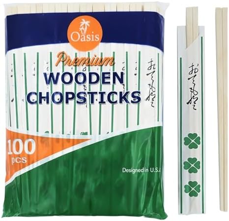 Amazon.com: SSHAN Bamboo Chopsticks Disposable - Individually Wrapped ...