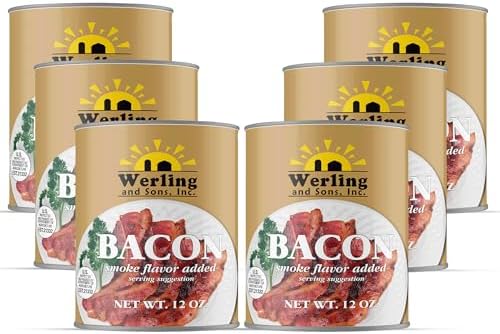 Amazon.com: Canned Bacon Werling Canned Bacon 12oz Long Term Emergency ...