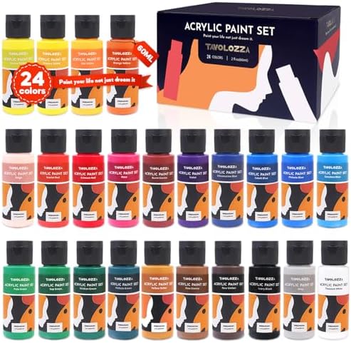 Shuttle Art Acrylic Paint Set, 30 Colors Acrylic Paint in Tubes (36ml ...