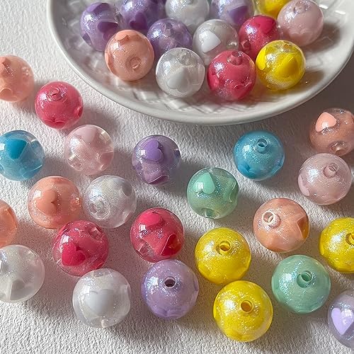 Amazon.com: ANCADN 16mm Acrylic Beads Multicolor Acrylic Beads Pen ...