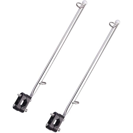 Amazon.com : 2 PCS Stainless Steel Rail Mount Boat Pulpit Staff, boat ...