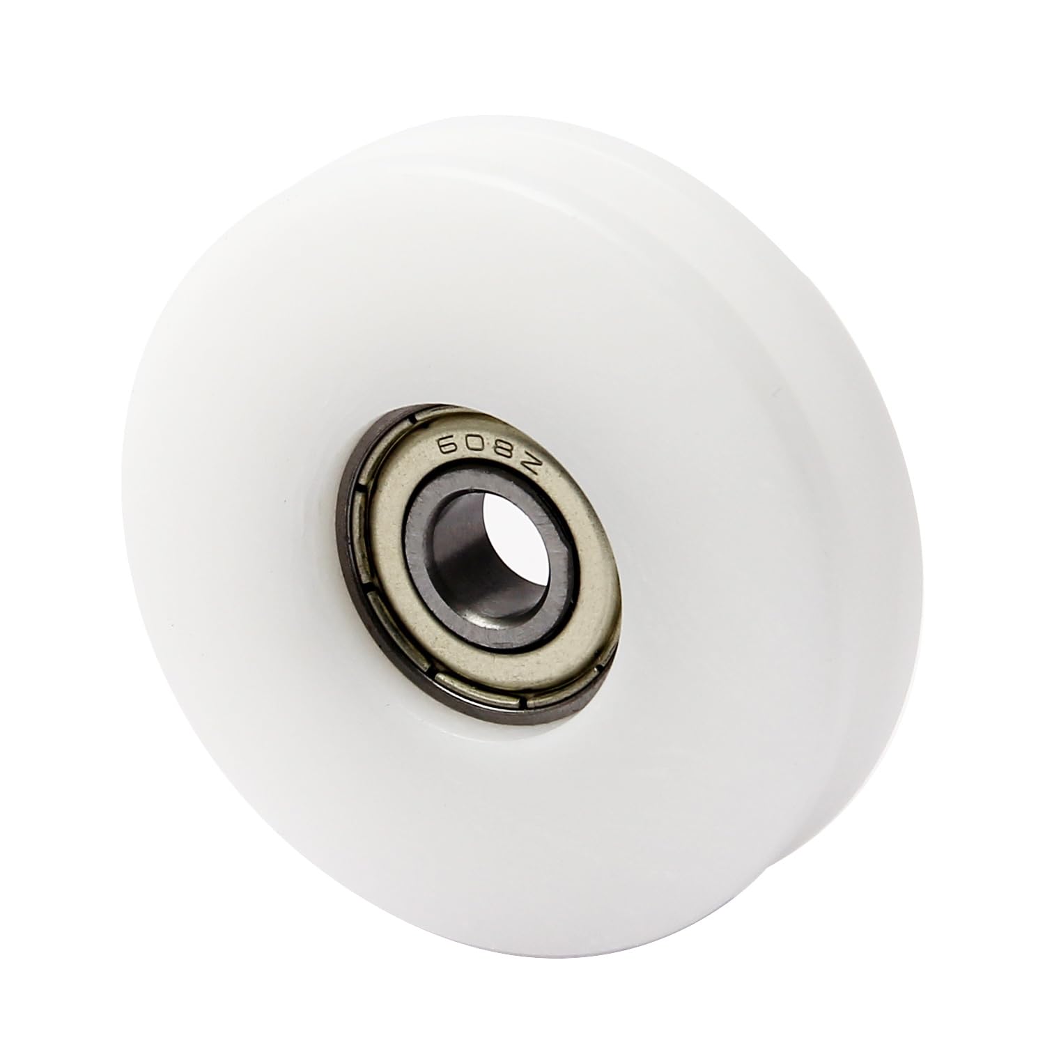 Buy Yinpecly 50mm Round Groove White Nylon Pulley Wheels Roller Pulley ...
