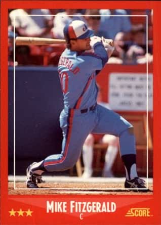 Amazon.com: 1988 Score Baseball Card #318 Mike Fitzgerald ...