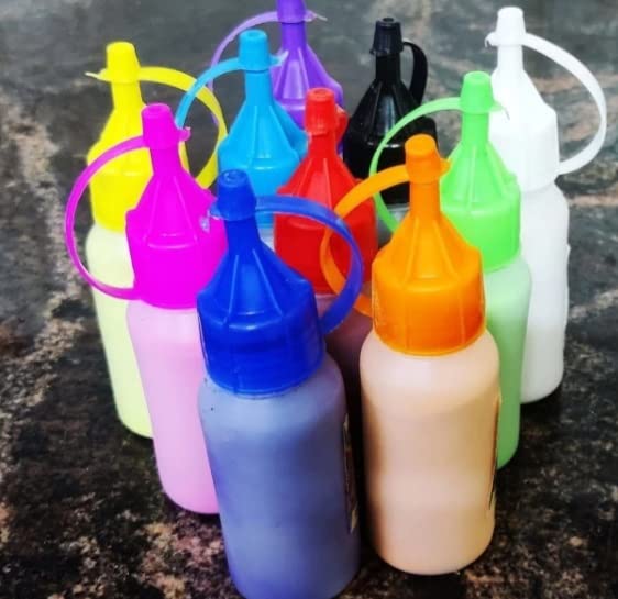 Buy Modelistic Set of 5 Rangoli Colour Powder Bottles, Kolam Rangoli ...