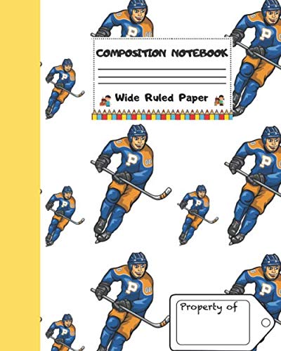 Composition Notebook Wide Ruled Paper: Ice Hockey Journal | Cute Gifts ...