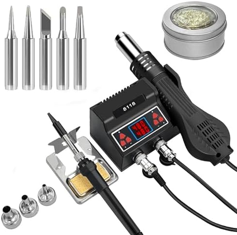 JAOGAUS 2 in 1 Hot Air Soldering Station, 700W LED Digital Soldering ...
