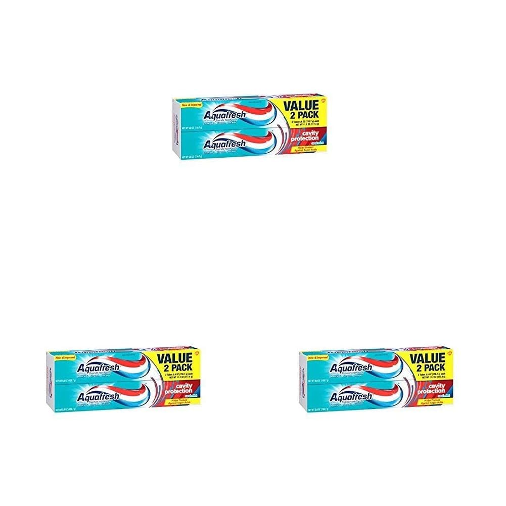 Amazon.com : Aquafresh Cavity Protection Flouride Toothpaste, 6 Pack ...