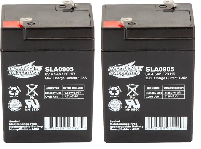 Amazon.com: Interstate Batteries 6V 4.5Ah Rechargeable Battery (SLA0905 ...
