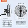 Amazon.com: VEVOR 30 Inch Wall-Mount Misting Fan, 3-speed IP44 ...