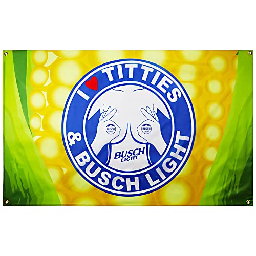 KAMIAK Light Beer Flag-I Love Titties Banner Man Cave Bush - Want It All