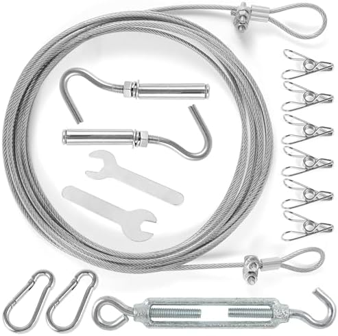 OOTSR Stainless Steel Clothesline, 16.4ft Clothing Wire for Indoor ...