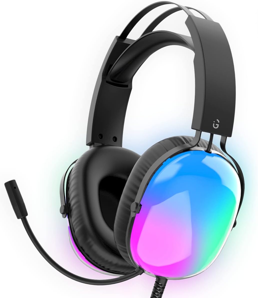 Redgear Cloak Wired RGB Wired Over Ear Gaming Headphones with Mic for ...