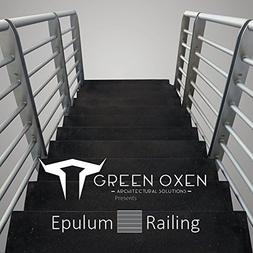 Epulum Railing for Stairs by Green Oxen (Floor Mount) (Black) - Amazon.com