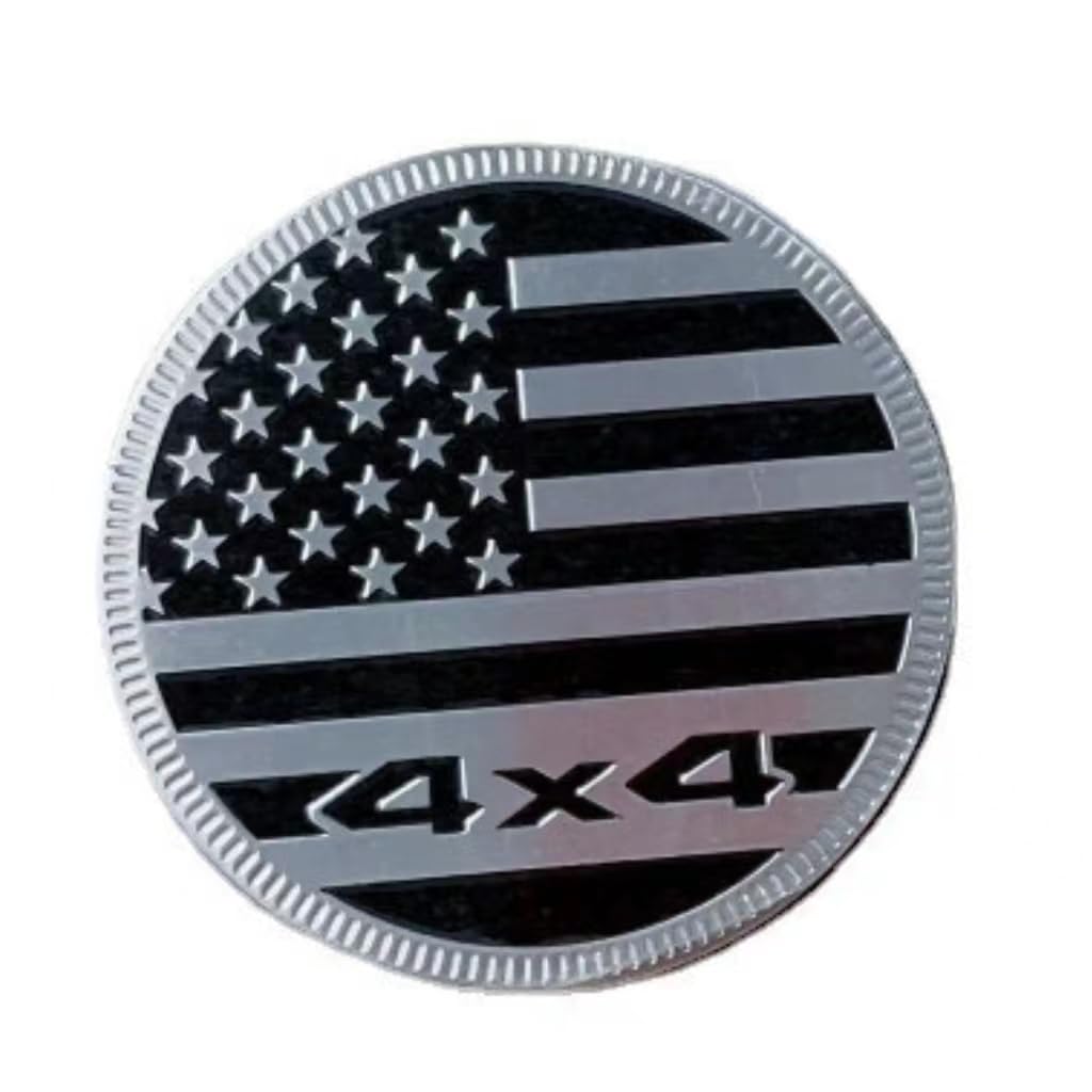 Amazon.com: Round Emblem 4x4 Flag Badge, Rated Emblem 3D Aluminum Car ...