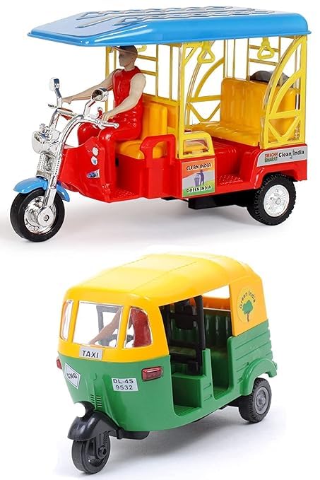 SARASI Auto Toy Combo: E-Rickshaw & CNG Auto for Kids|Automobile Toys ...