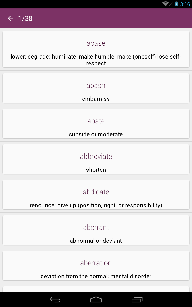 WordsApp GRE - App on Amazon Appstore