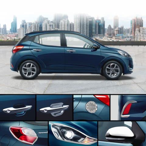 Amazon Brand- Eono Chrome Car Combo Kit ORVM Cover, Head, Fog and Tail ...