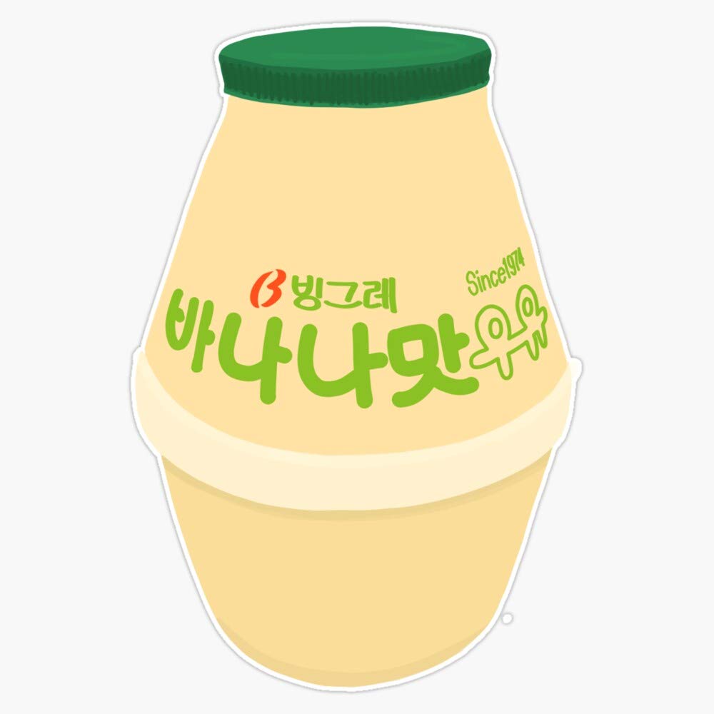 Amazon.com: Korean Banana Milk Sticker Vinyl Bumper Sticker Decal ...