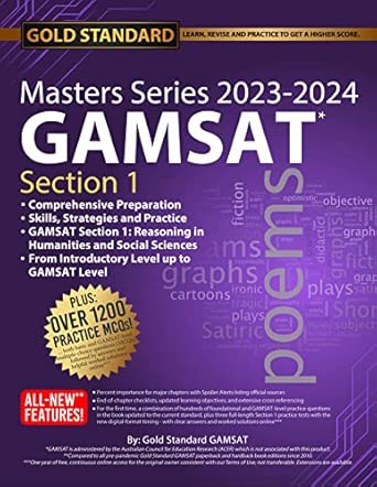 2023-2024 Masters Series GAMSAT Section 1 Preparation by Gold Standard ...