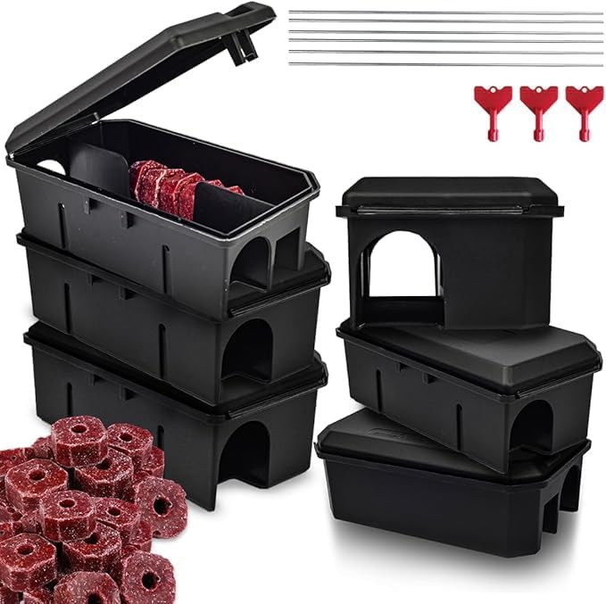 ROSHIELD - 6X PRE-BAITED Anti Rodent Solution Kit | Pre Bait Box Rat ...