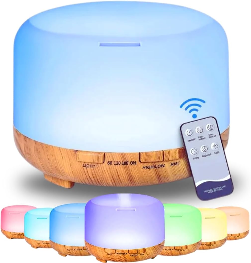 Amazon.com: 500ml Home/Office Aroma Diffuser with Multi-Color Lighting ...