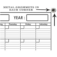 Amazon.com : 18" x 24" Erasable Undated One Month Laminated Wall ...