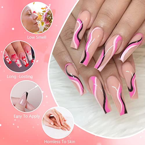 Snapklik.com : Rechoo 24 Colors Painted Gel Nail Polish Set, Liner Art ...