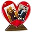 Amazon.com - Heart Shaped Magnetic Photo Frame with Wooden Stand, Gift ...