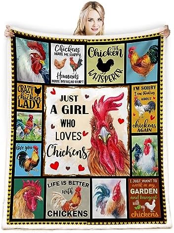 Amazon.com: peakman Chicken Gifts Blanket Throw,Chicken Gifts for ...