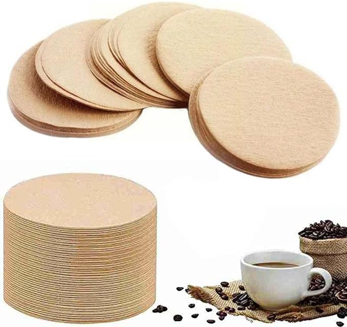 Replacement Coffee Filters, 600 Pcs Round Unbleached Disposable Paper ...