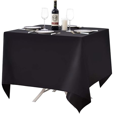 Amazon.com: Gee Di Moda Square Tablecloth - 85 x 85 Inch - Navy Blue ...