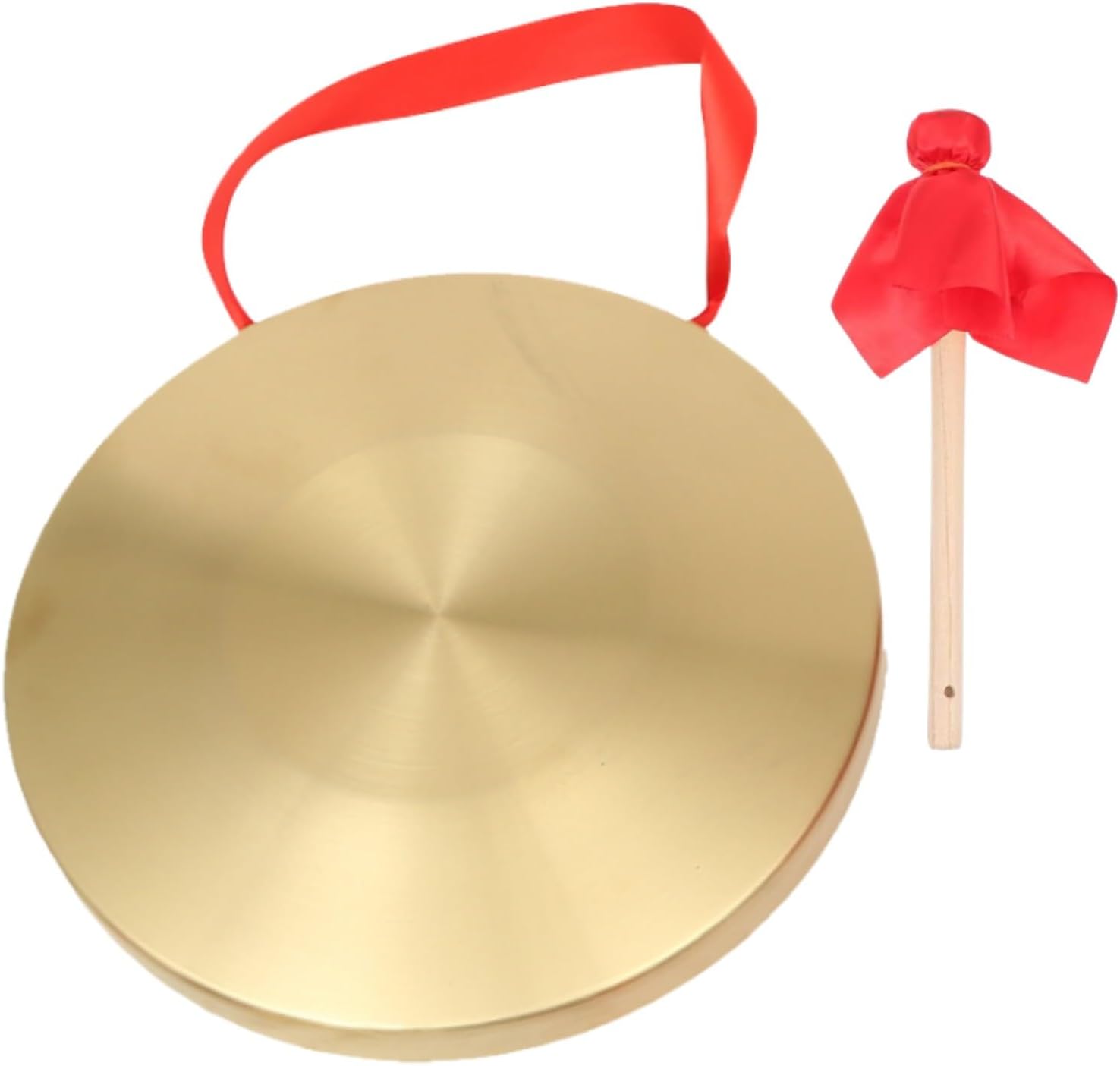 32cm/12.6inch Gong with Mallet Brass Copper Hand Gong Cymbals Portable ...