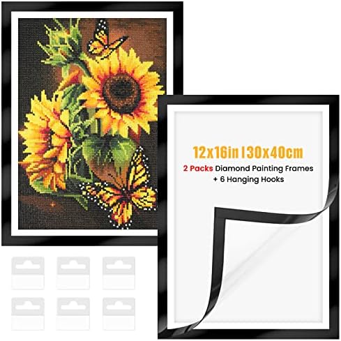 MXJSUA 2 Pack Diamond Painting Frames for 12x16 inch/30x40 cm Diamond ...