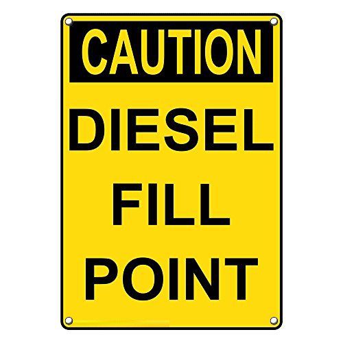 Amazon.com: Weatherproof Plastic Vertical OSHA Caution Diesel Fill ...