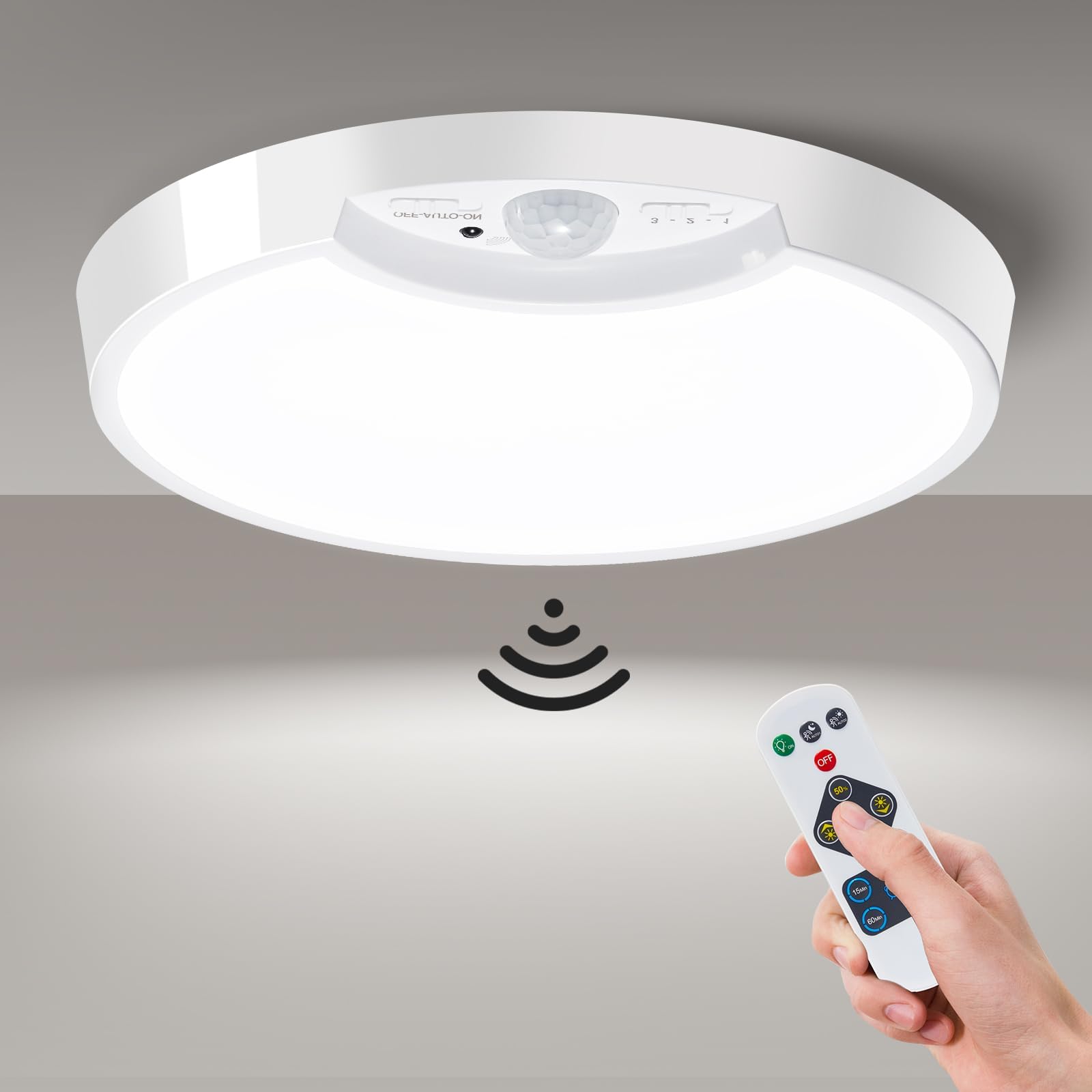 BLS Ceiling Lights Motion Sensor Lights Indoor, 120 LED Lights Battery ...