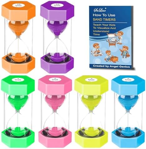 SuLiao Sand Timers 1/2/3/5/10/30 Minute, Plastic Hourglass Sand Timer ...
