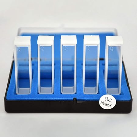 Quartz Cuvette 5mm Lightpath Cuvettes Cell Spectrometer: Science Lab ...