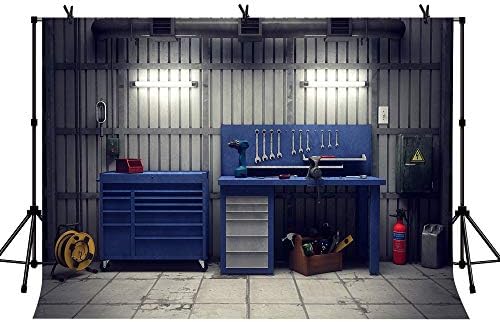 Amazon.com : Garage Car Repair Backdrop 7x5ft Indoor Fix Garage ...