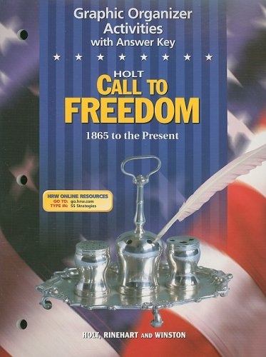 Holt Call to Freedom Graphic Organizer Activities with Answer Key: 1865 ...