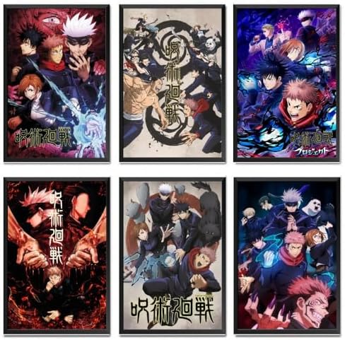 CDOKTPHJ Jujutsu Kaisen Poster Jjk Poster (Set of 6) Unframed Classic ...