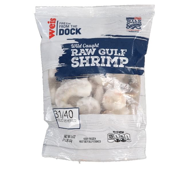 Amazon.com: Weis Fresh from the Dock, Large Gulf Shrimp 31/40 Count ...