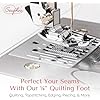 Amazon.com: Quarter Inch Snap On Quilting Foot with Guide – Compatible ...