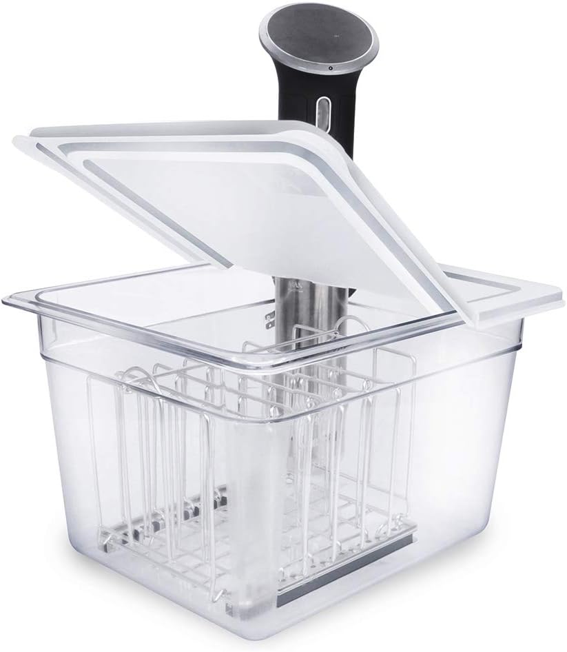 Amazon.com: EVERIE 12 Qt Sous Vide Container with Collapsible Hinged ...