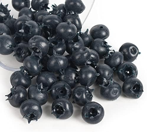Amazon.com: Luckforest Artificial Blueberry, 50Pcs Fake Blueberry ...