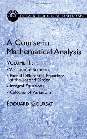 Amazon.com: A Course in Mathematical Analysis Volume 3: Variation of ...