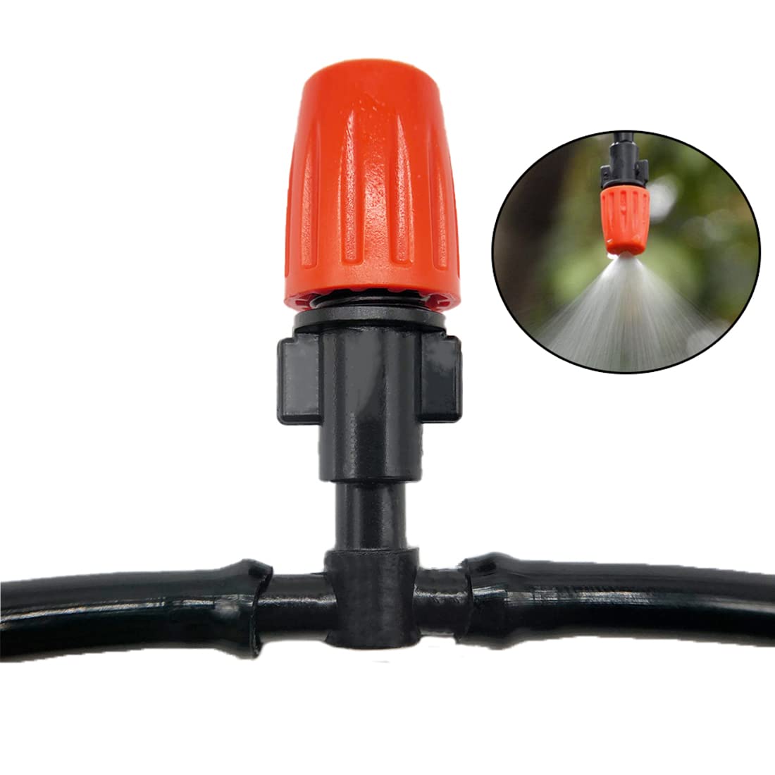 Sumbirg 24 Pcs Misting Nozzle Atomizing Nozzle Drip Micro Sprinkler ...