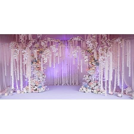 Amazon.com: Yeele 15x8ft Wedding Floral Wall Backdrop Dreamy Wedding ...