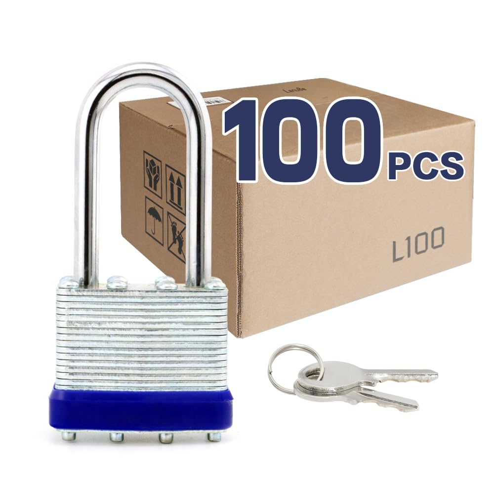 LanuBe Lock Laminated keyed Padlock (1-9/16", 40mm), keyed Alike Locks ...