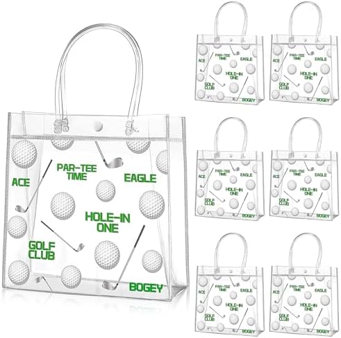 Amazon.com: Aliceset 20 Pcs Golf Party Clear Goodie Bag with Handles ...