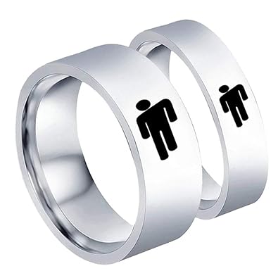 Buy kikoo 1Pc Billie Eilish Stainless Steel Ring Fashion Charm Jewelry ...